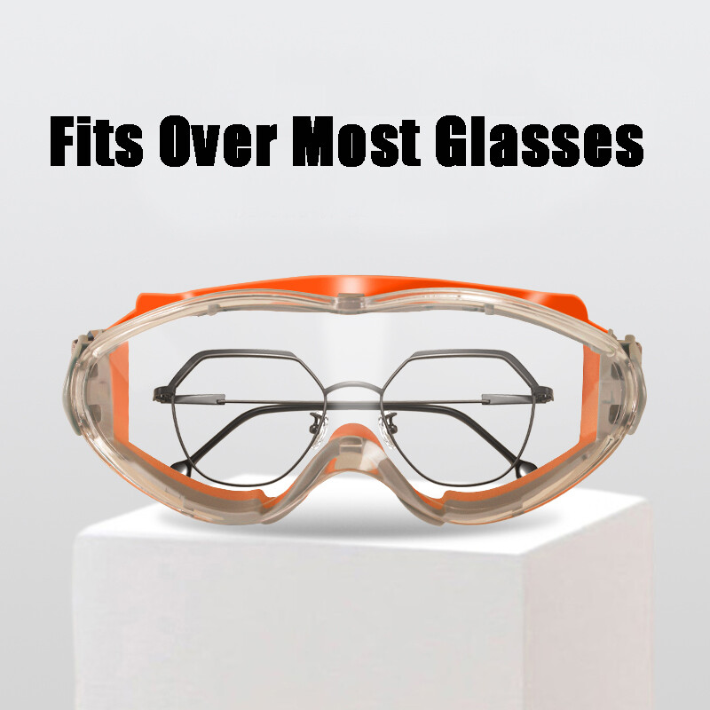 Industrial Grade Safety Goggles Anti Fog Clear Lens Lab Goggles Eye ...