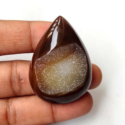 Marron Onyx Agate Druse Cabochon Poire Forme Libre Gemmes Naturelles ...