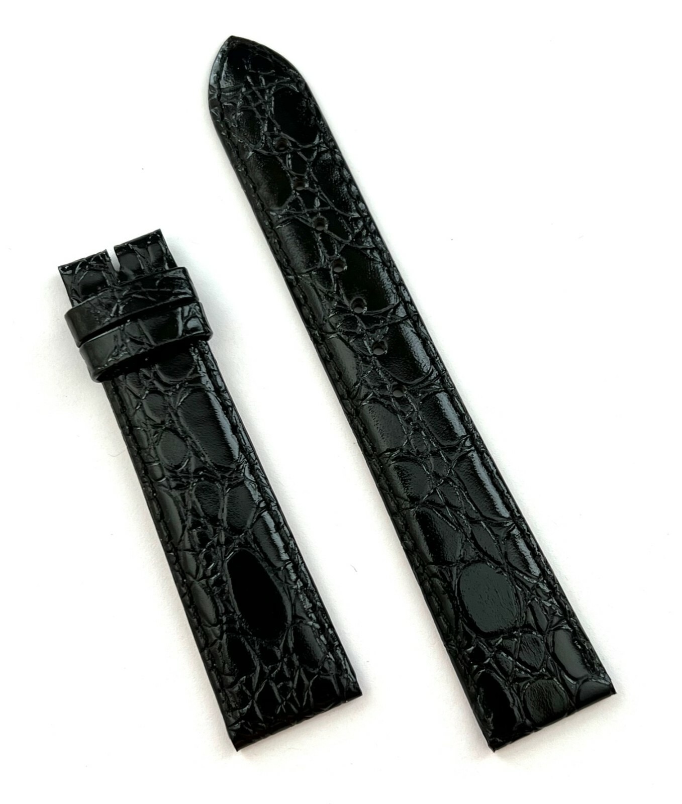 Original Longines 19mm Black Genuine Leather Watch Band Strap ...