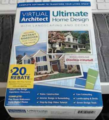 VIRTUAL ARCHITECT Ultimate Home Design Landscaping Decks Software*read ...