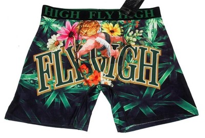 Fly High Little Angel Cherubs Bows & Arrows Floral Pouch Front Boxers ...
