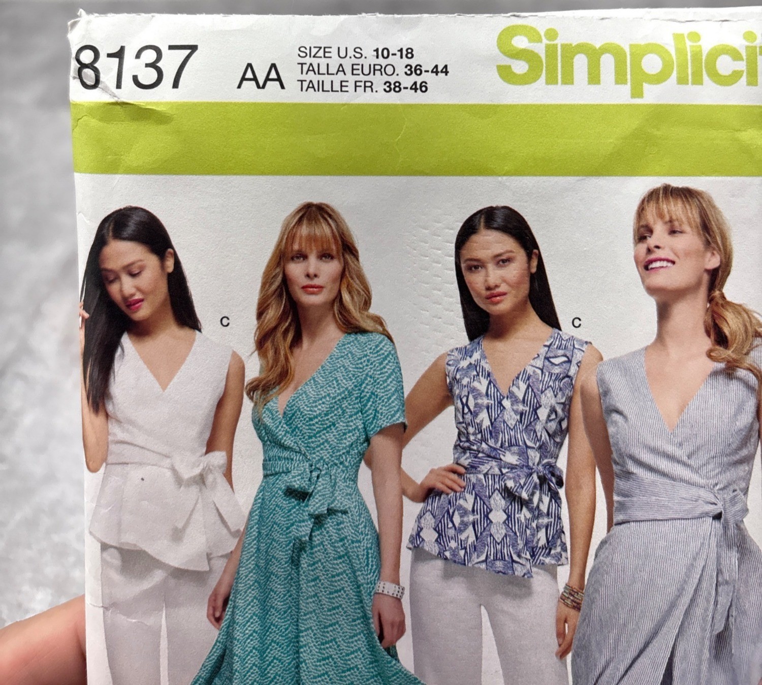 Simplicity Sewing Pattern 8137 AA Misses Wrap Dress 2 Lengths Top Pants ...