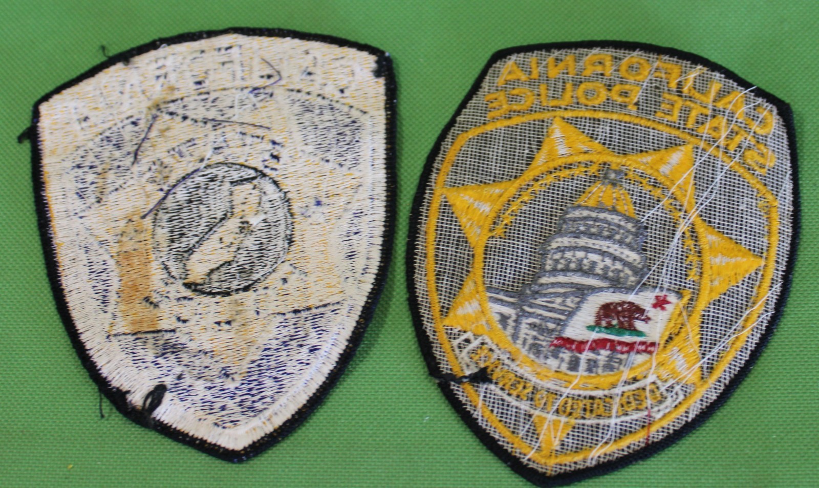 2 Vintage California State POLICE PATCHES 2 Unique Styles of The PATCH ...