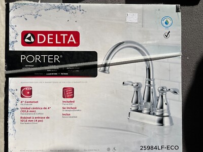 Delta Porter Bathroom Faucet 25984LF-ECO Chrome Finish w/Popup | eBay
