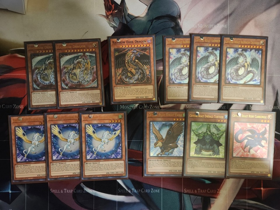 Yugioh Crystal Beast Deck + Extra Deck/ 55 Cards/ NM with Sleeves ...