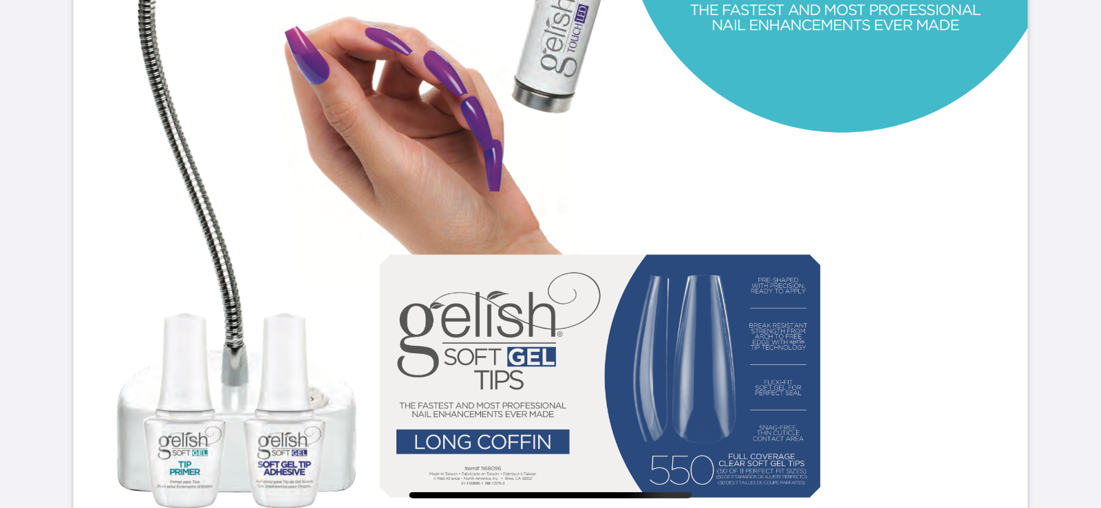 Gelish Tip PRIMER-SOFT GEL Duo-Harmony Gelish Soft Gel Tips-Any choose ...