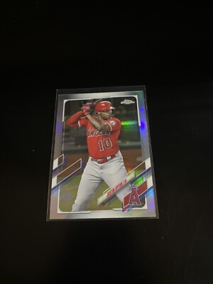 Justin Upton 2021 Topps Chrome Silver Refractor baseball card Angeles ...