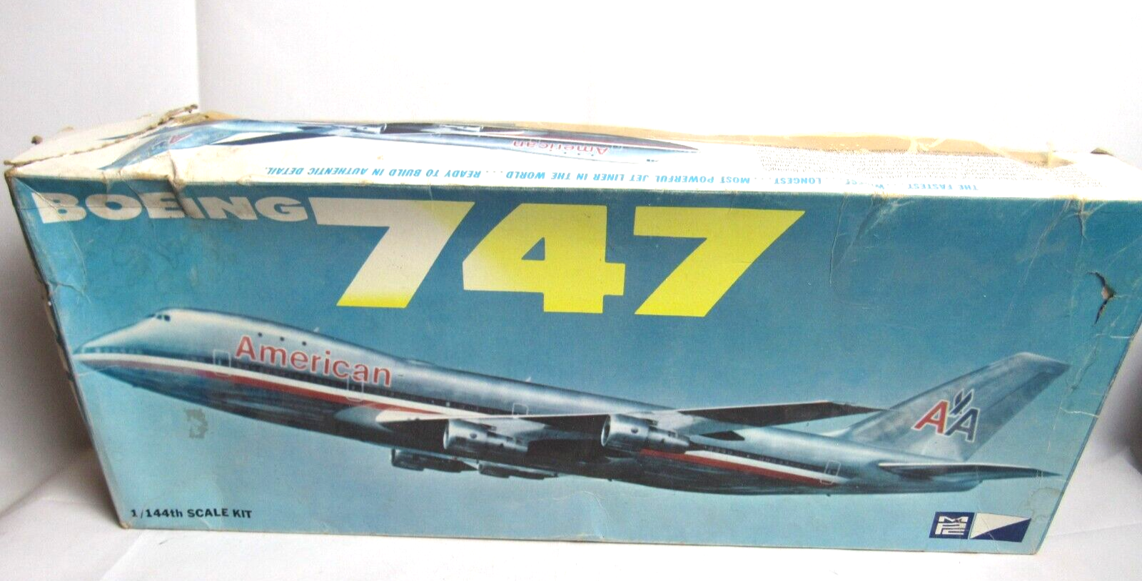 VTG MPC Boeing 747 Jet Liner 1/144th Scale American Airlines Model Kit ...