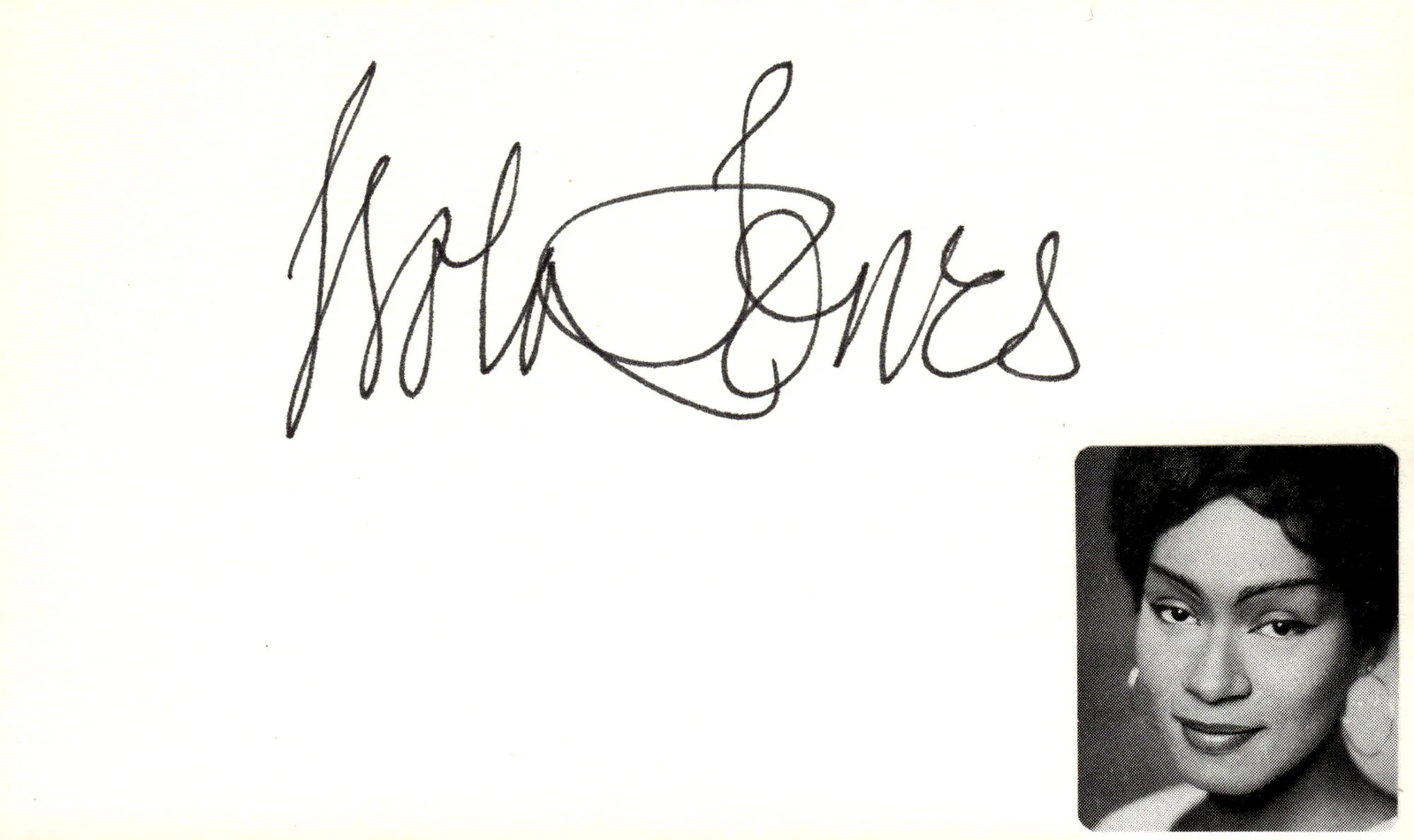 Isola Jones Signed Auto 3x5 Index Card Opera | eBay