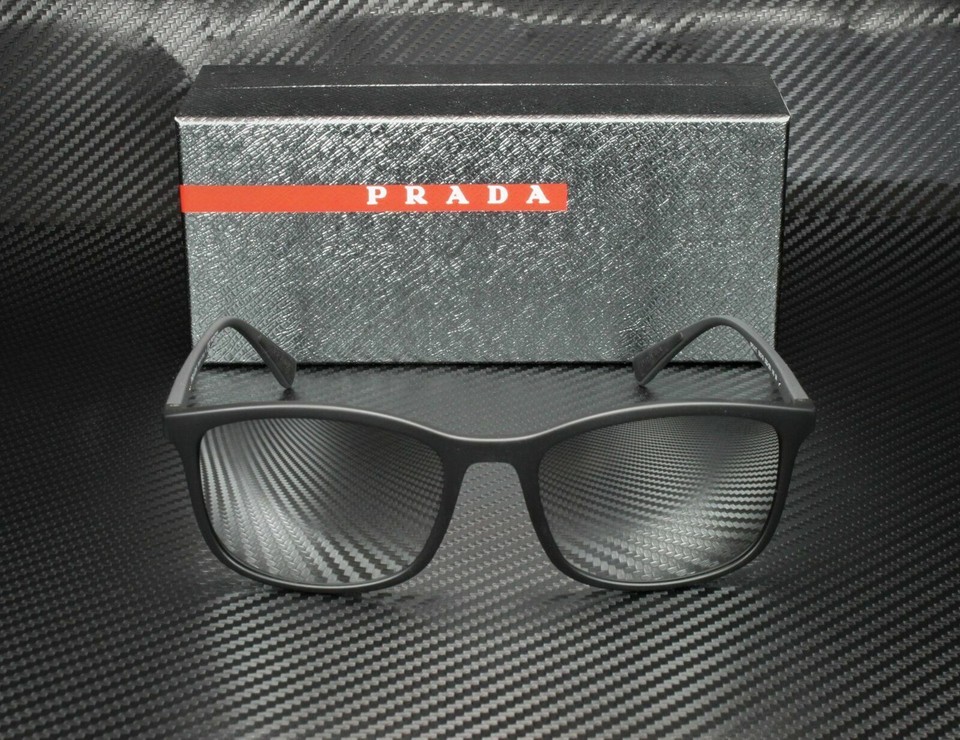 PRADA LINEA ROSSA PS 01TS DG02B0 Black Grey Mirr Silv Men Sunglasses ...