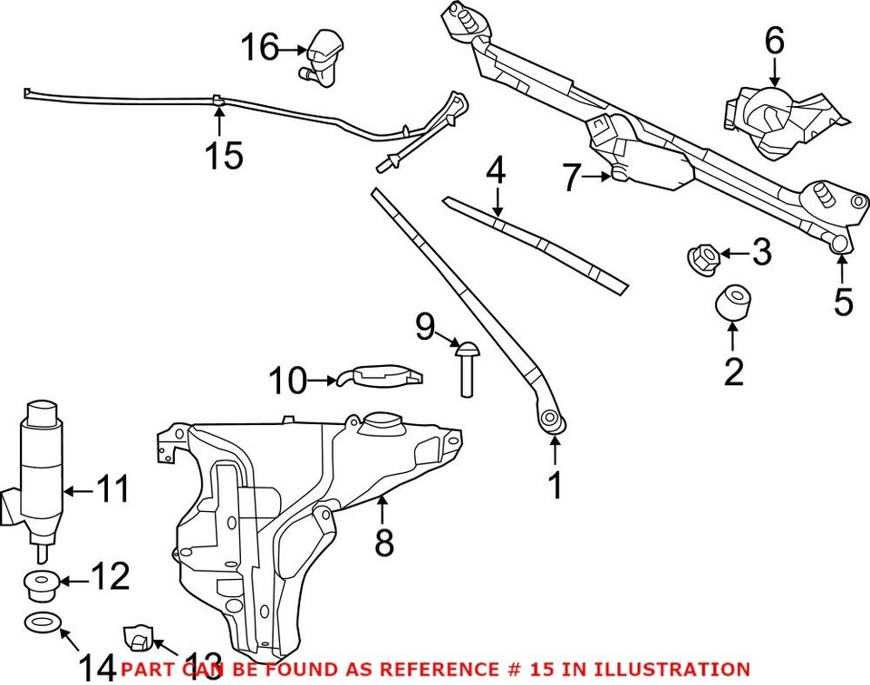 Genuine OEM Mopar Front Windshield Washer Hose For Dodge Charger ...