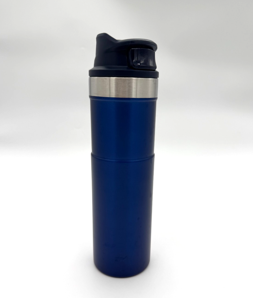 Stanley Starbucks Classic 20 oz One Hand Vacuum Tumbler Blue Shiny Push ...