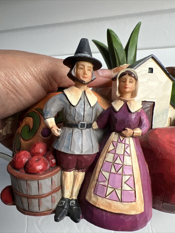 Jim Shore Feast From The Farm Harvest Cornucopia Figurine Pilgrims ...