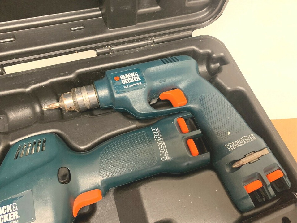 Lot of 3 Black & Decker VersaPak Tools Drill Screwdriver Reciprocating ...