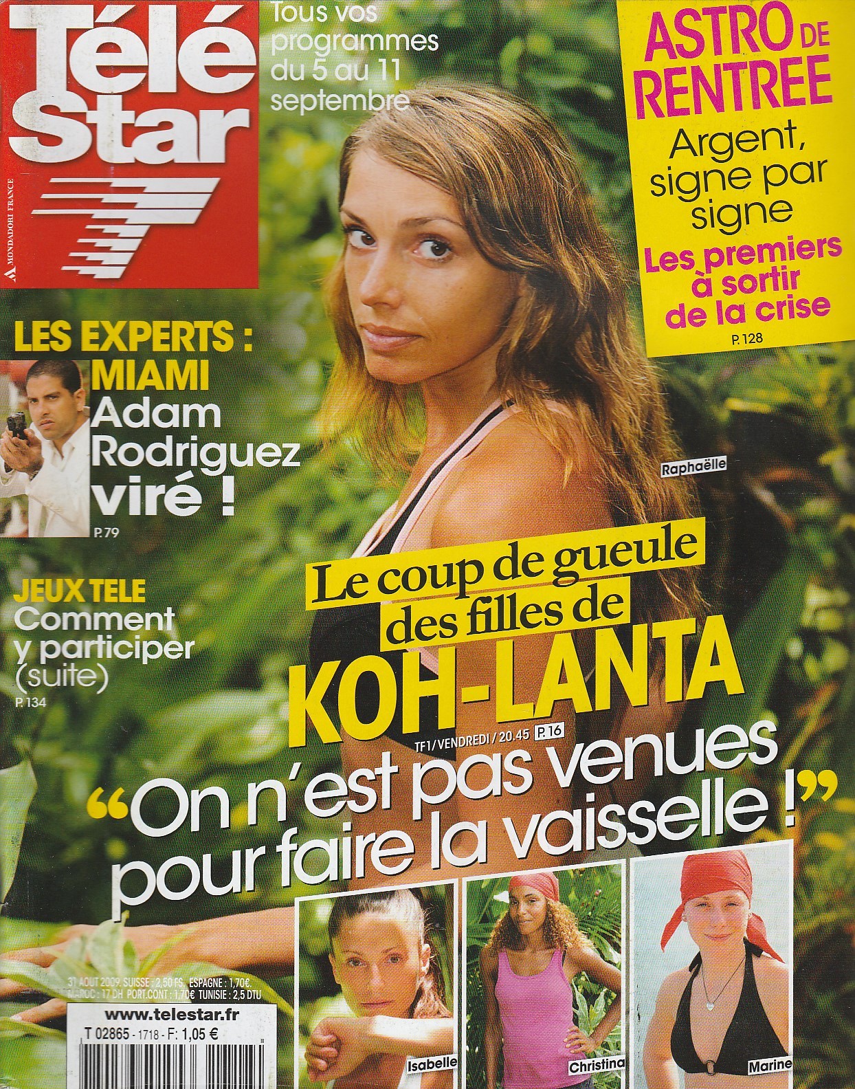 Télé Star N°1718 - 31/08/2009 - Alyssa Milano - Paris Hilton - Whitney ...