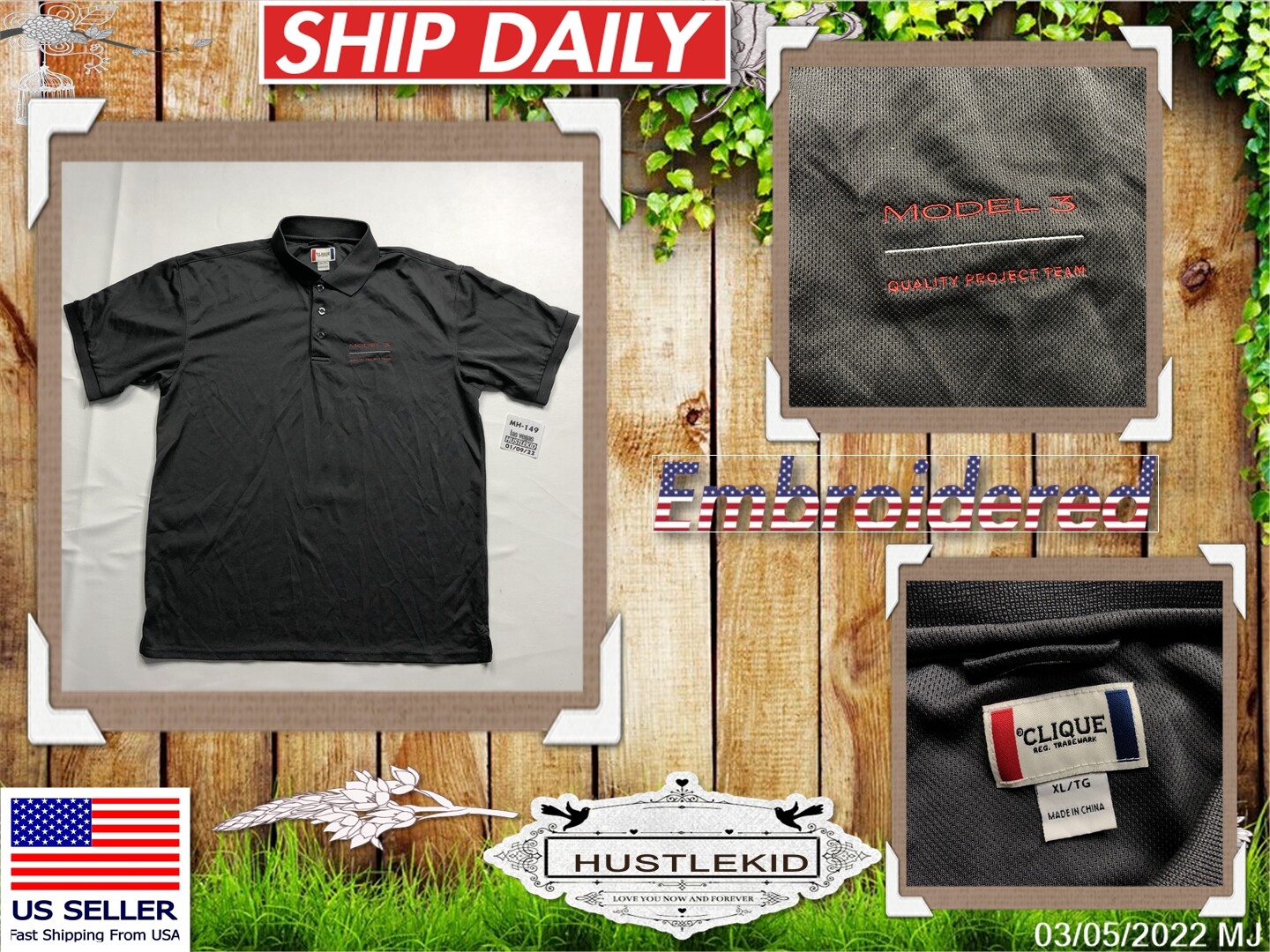 Official Tesla Model 3 Quality Team Employee Golf Pol… - Gem