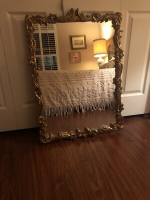 Vintage Carolina Mirror Company Fancy Gilt French Rococo Mirror 33”x 25 ...