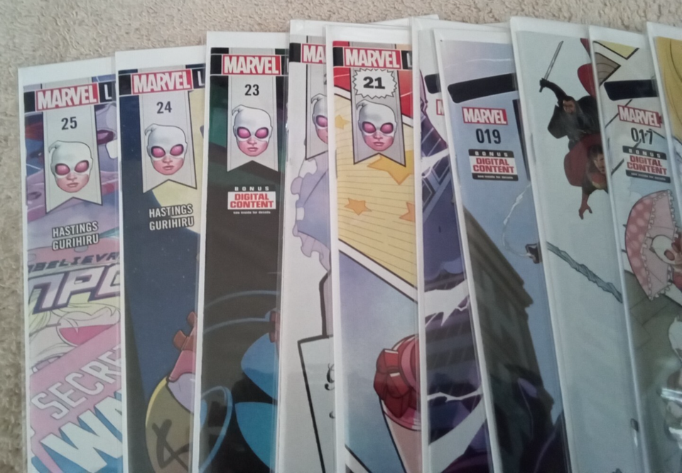 UNBELIEVABLE GWENPOOL COMIC SET #0-25 / #1: 1ST & 2ND PRINT/(2) HOLIDAY ...