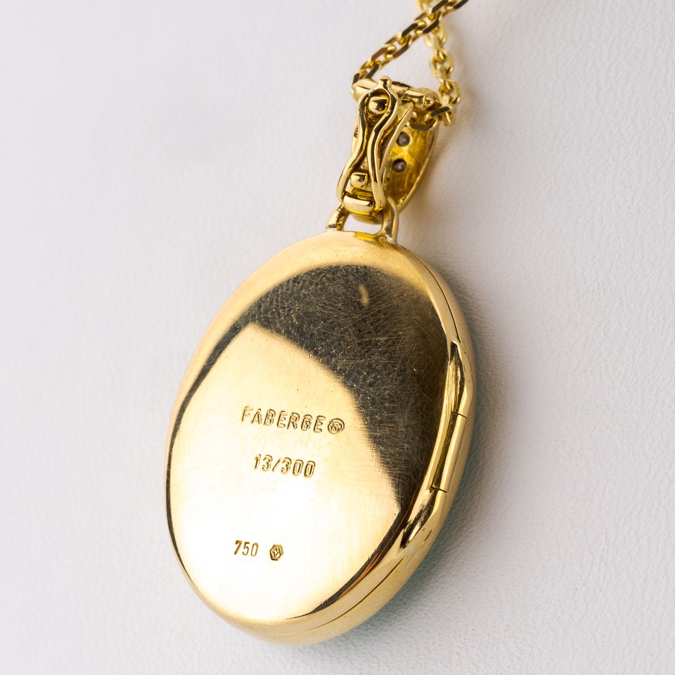Fabergé locket (18k gold) with enamel | eBay