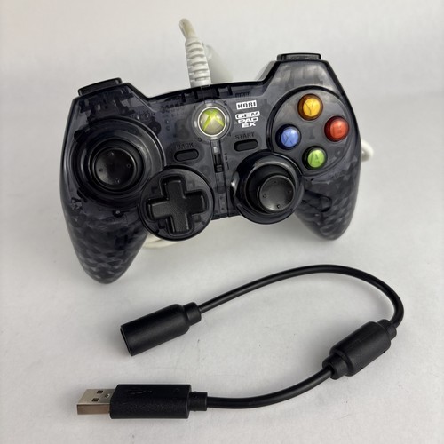 Hori Gem Pad EX Xbox 360 PC Wired Controller With USB Dongle Charcoal ...