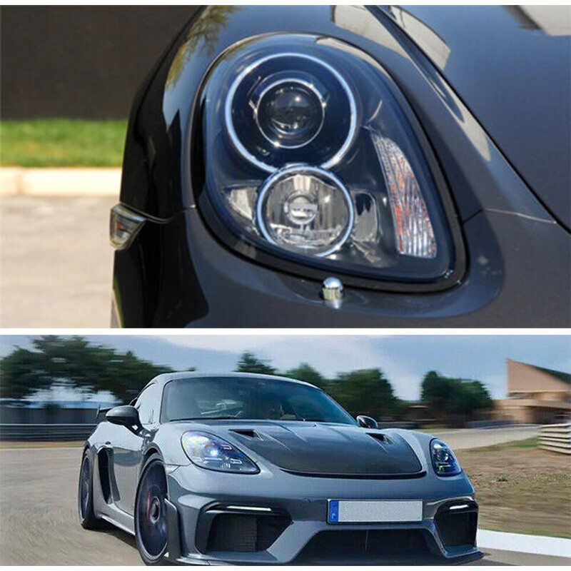 For 2014-2016 Porsche Boxster Cayman 981 Headlight Lens Cover Shell ...