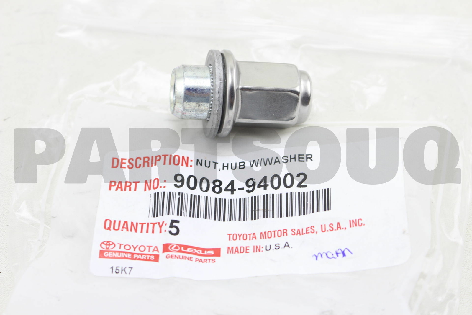 Genuine Toyota 9008494002 NUT, HUB (FOR AXLE) 90084-94002 | Steel ...