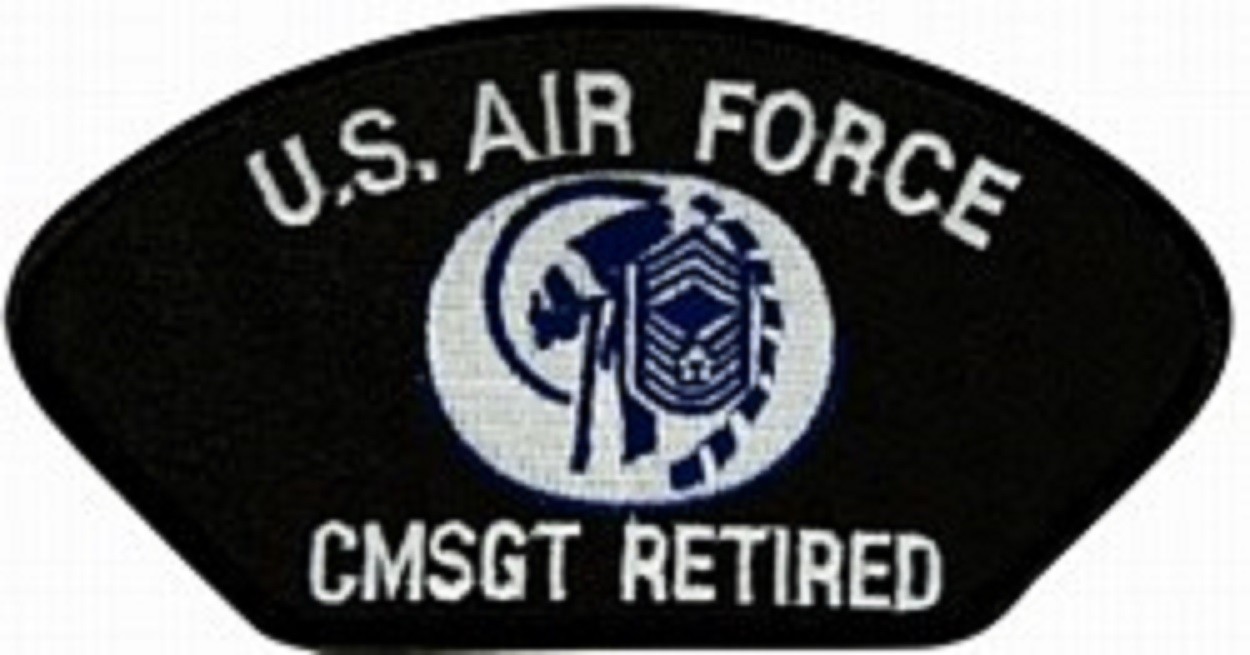 AIR FORCE CMSGT CHIEF MASTER SERGEANT RETIRED EMBROIDERED 5.5" PATCH | eBay
