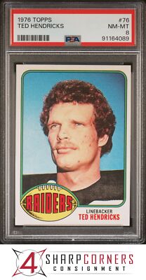 1976 TOPPS #76 TED HENDRICKS RAIDERS HOF PSA 8 F4092970-089 | eBay