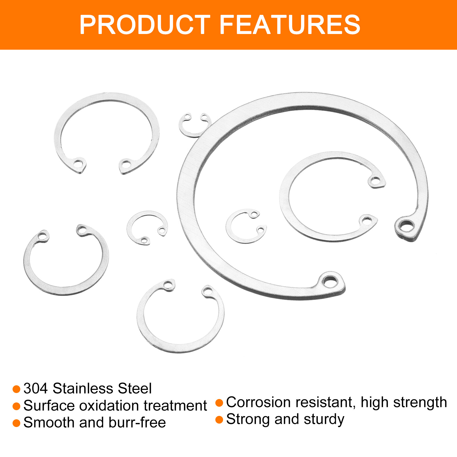 20Pcs 24mm Internal Retaining Ring Circlip, Internal Circlip Snap Rings ...