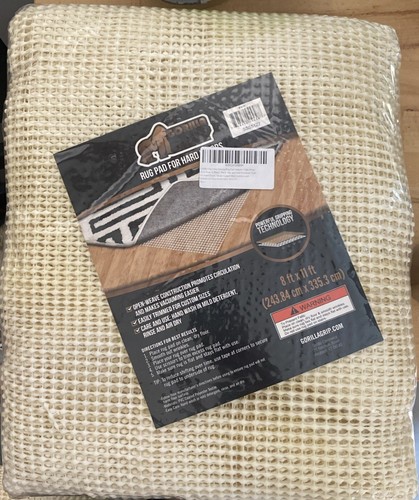 Gorilla Grip Extra Strong Rug Pad Gripper, 8x11 FT, Grips 8' x 11 ...