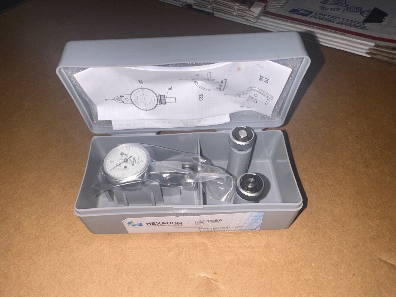 TESA Compac Lever Dial Test Indicator 1.063" Dial Dia .0001" Graduation ...