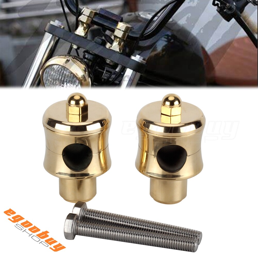 Brass Motorcycle Handlebar Riser 1" 25mm For Honda BMW Bobber Chopper ...