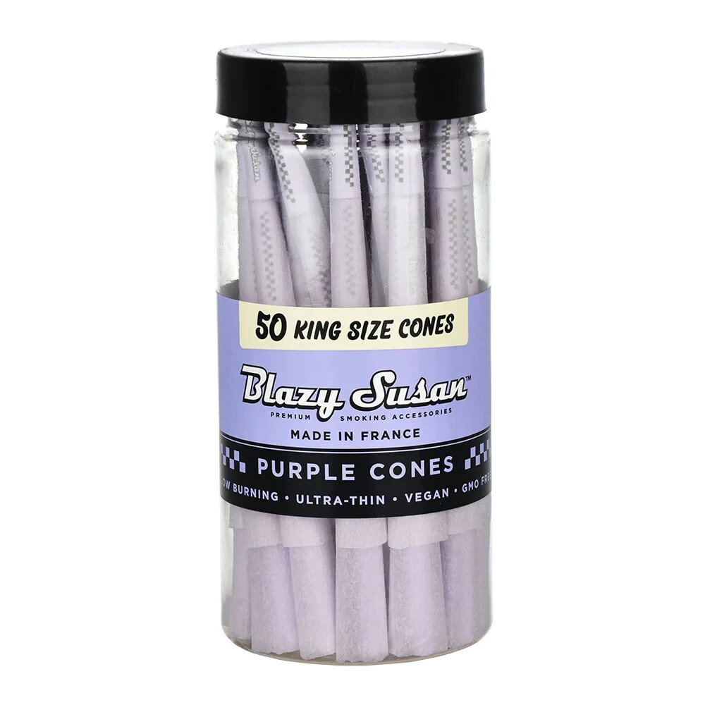 Authentic Blazy Susan Purple Cones 50ct Pack King pre rolled Cones ...