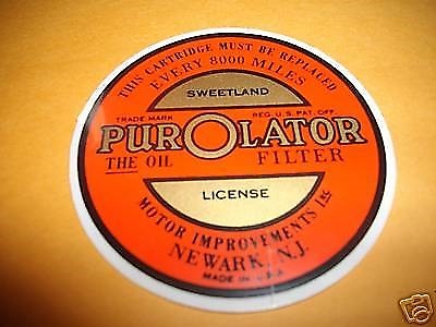 1920's - 1940's ERA PACKARD PUROLATOR OIL FILTER DECAL | eBay
