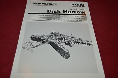 Case International 3800 Disk Harrow Dealer's Brochure YABE10 | eBay