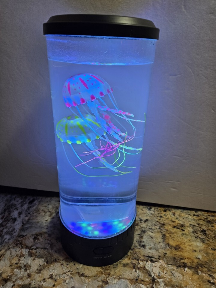 Hypnotic Jellyfish Desktop Aquarium w LED Lights #89171 Hammacher ...