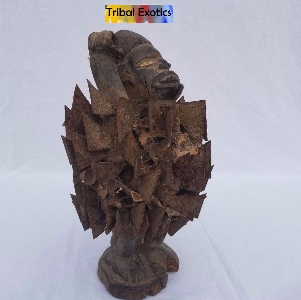 PREMIUM Bakongo Kongo Nkisi Nkondi Sculpture Statue Figure Mask Fine ...