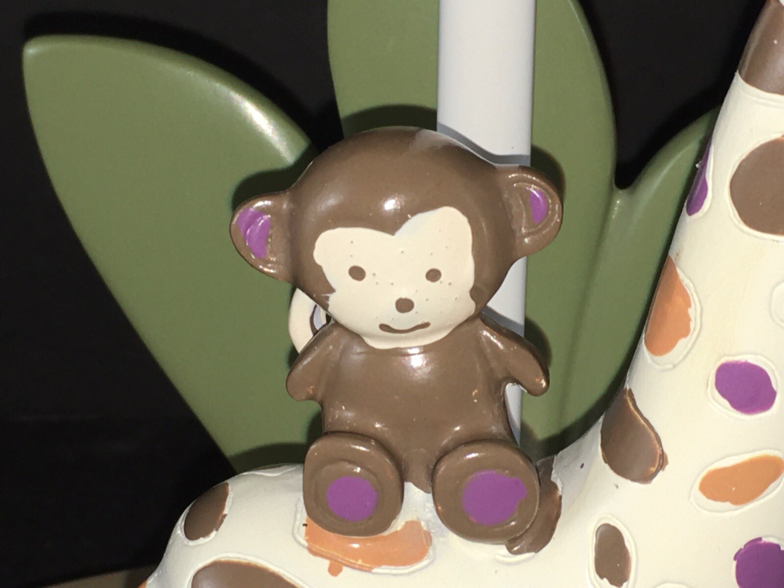 CoCaLo Baby Jungle Theme Nursery Lamp Giraffe&Monkey 16” Tall Animal ...