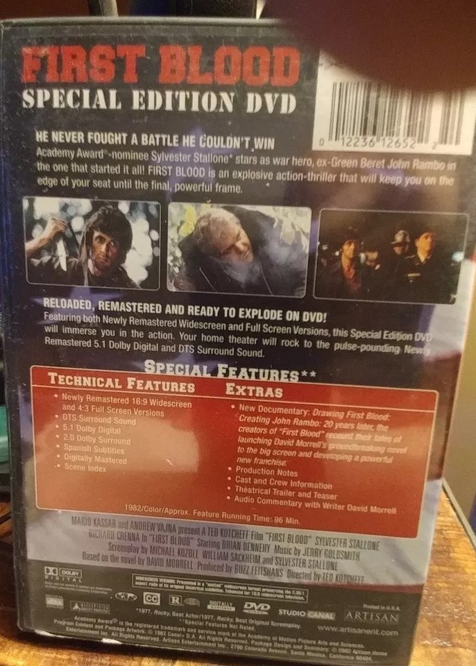 First Blood (Special Edition) DVD 12236126522| eBay