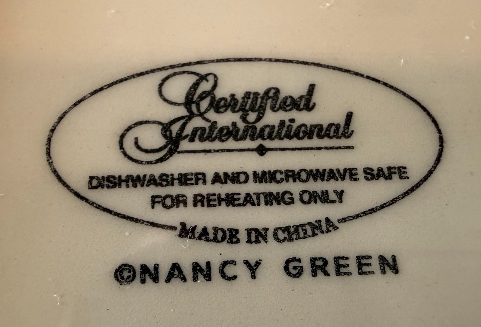 7 (seven) Certified International Serape Nancy Green Square Dessert ...