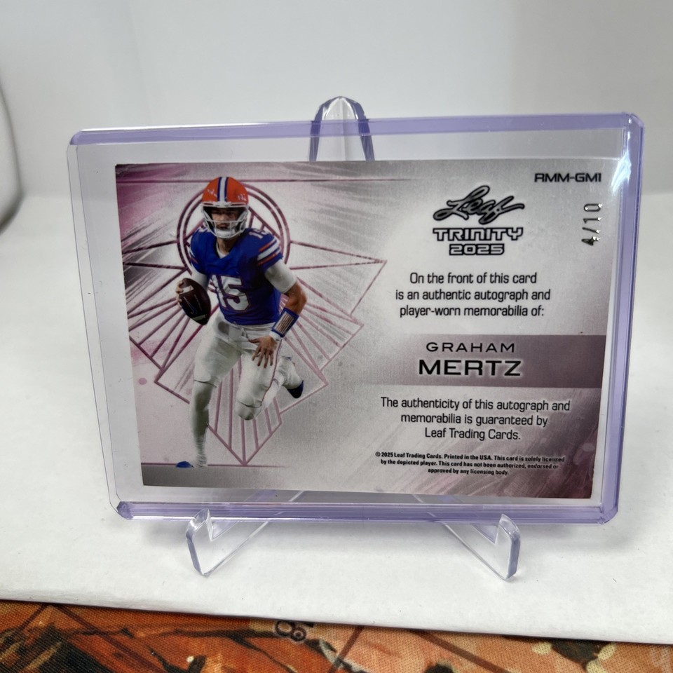 Leaf Trinity 2025 Graham Mertz Auto Patch Rainbow Shimmer /10 | eBay