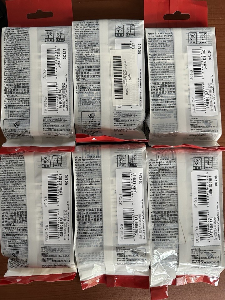 Lot of 6 GENUINE CANON PFI-102 INKS IPF500 IPF600 IPF700 All New | eBay