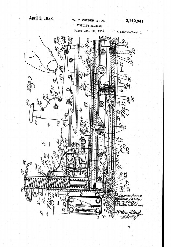 Antique/Vintage 1938 Ace Fastener Corp. Pilot Stapler Model No 402 ...