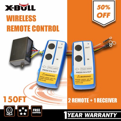 X-BULL Wireless Winch Remote Control 12 Volt Handset Easy To Install ...