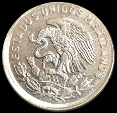 1968 MEXICO MINT ERROR STRUCK OFF CENTER 50 CENTAVOS COIN MEXICO CITY ...