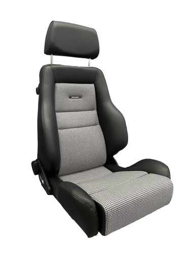 RECARO CLASSIC LS SEAT FOR BMW E30 incl. M3. REAL LEATHER/HOUNDSTOOTH ...
