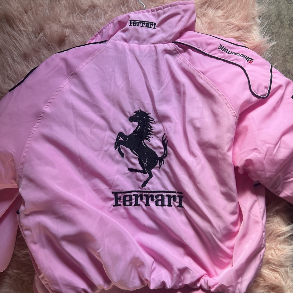 Unisex F1 Ferrari Team Racing Embroidery Cotton Padded Zip Jacket | eBay