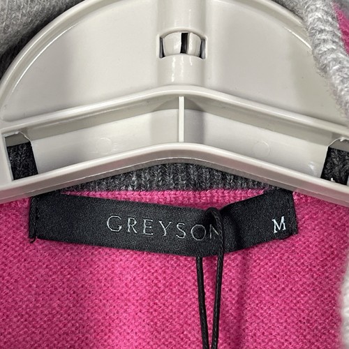 Greyson Sweater Mens Medium Sasanqua Pink Sebonack Cashmere Golf 1/4 ...
