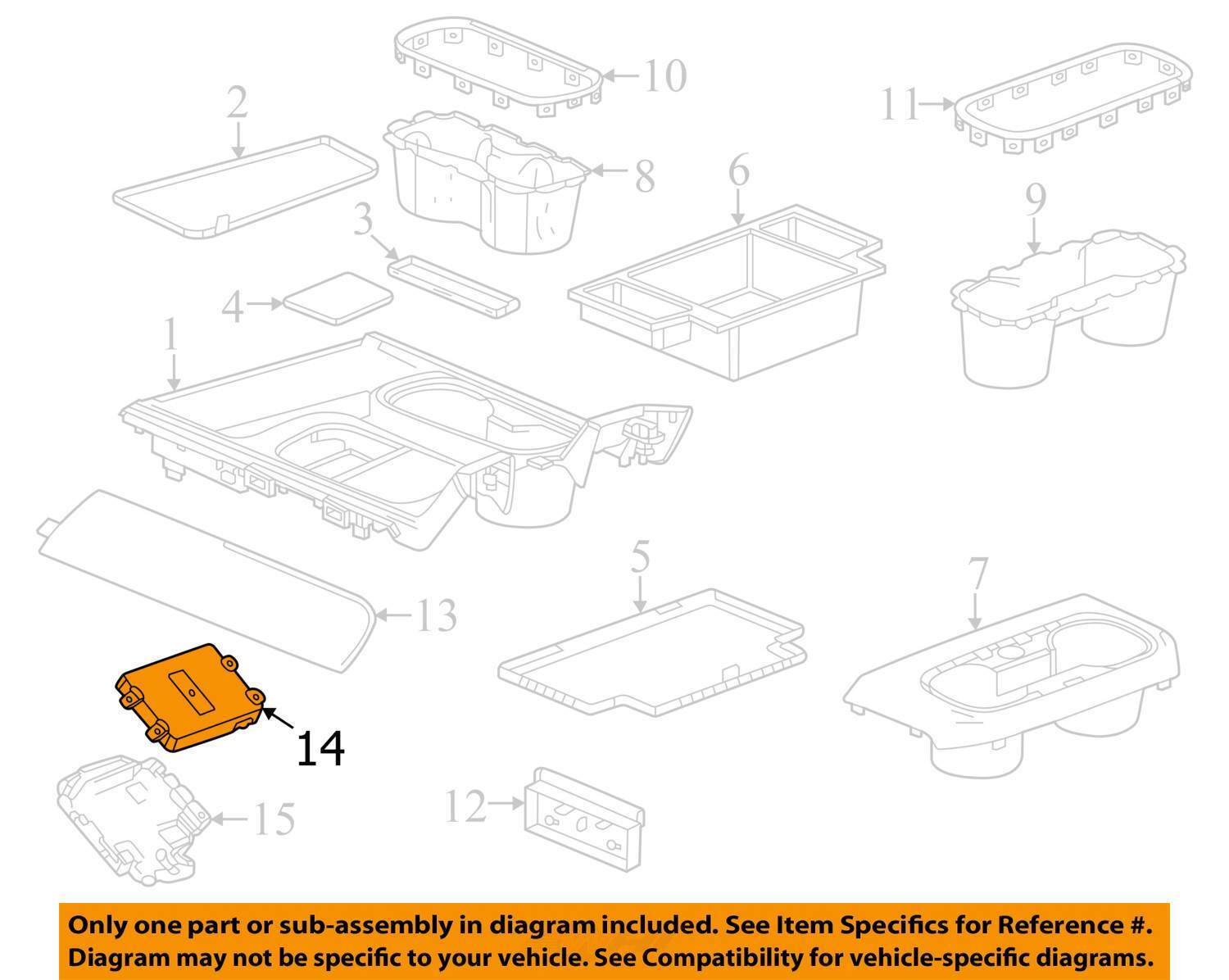 GM OEM 23-24 Sierra 2500 HD Console Center Console-Module 13556047 | eBay