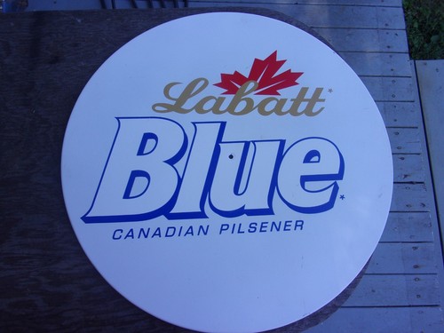 Labatt Blue Tin Sign 17 1/2" round diameter | eBay